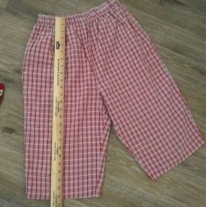 Real Comfort | Pants & Jumpsuits | Vintage Red An White Check Capris ...